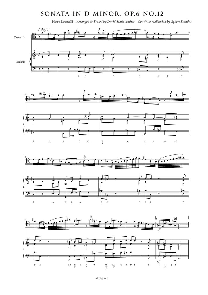 Pietro Locatelli: Sonata in D minor – Sheet Music